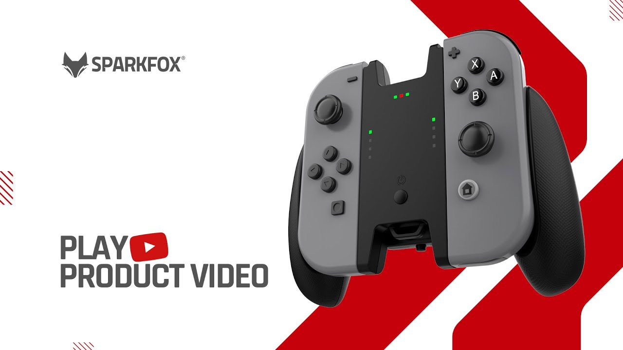Sparkfox Charge and Play Controller Grip for use with Nintendo Switch ...