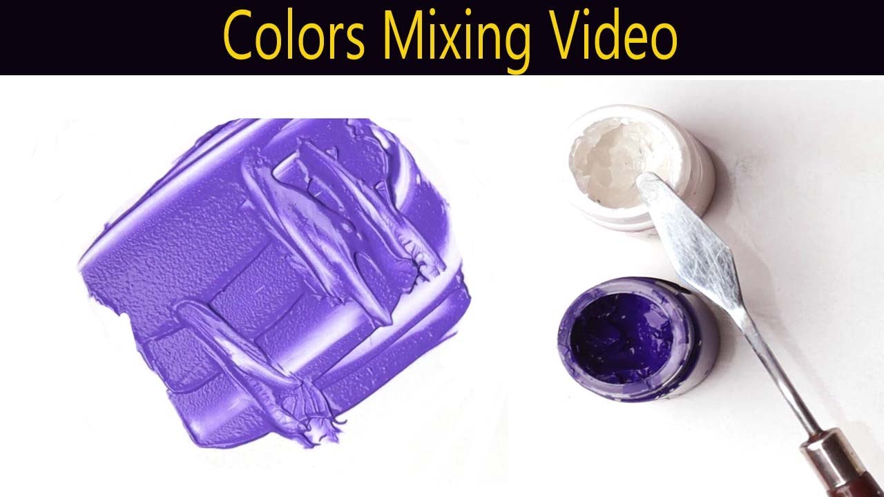 How To Mix White And Violet Make Blue Iris Color - YouTube