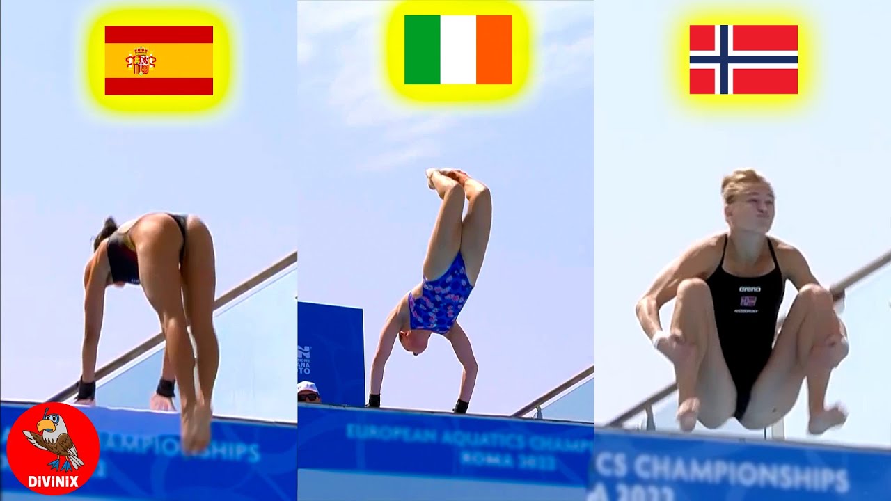 Womens Diving 😳 Best Moments 10m Platform #4 - Best women's diving ...