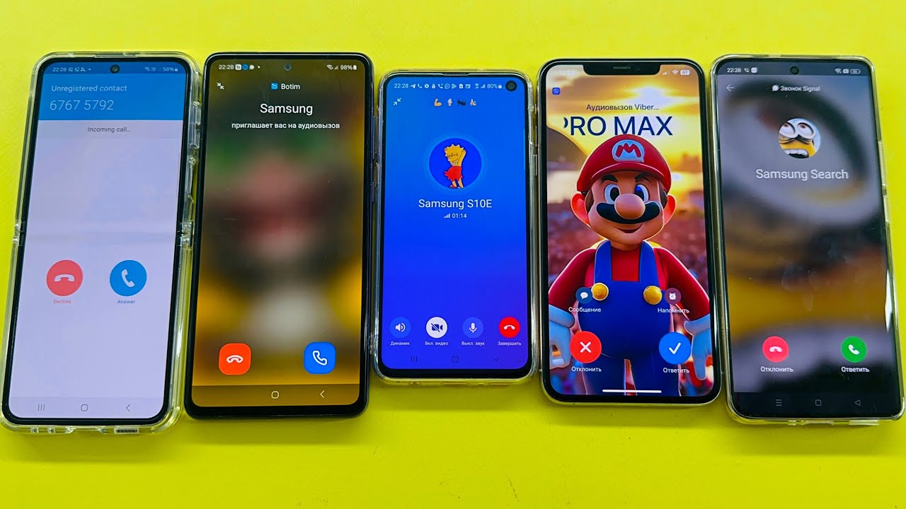 SkyPhone vs Telegram vs Viber vs Signal vs Botim Incoming Call Samsung ...