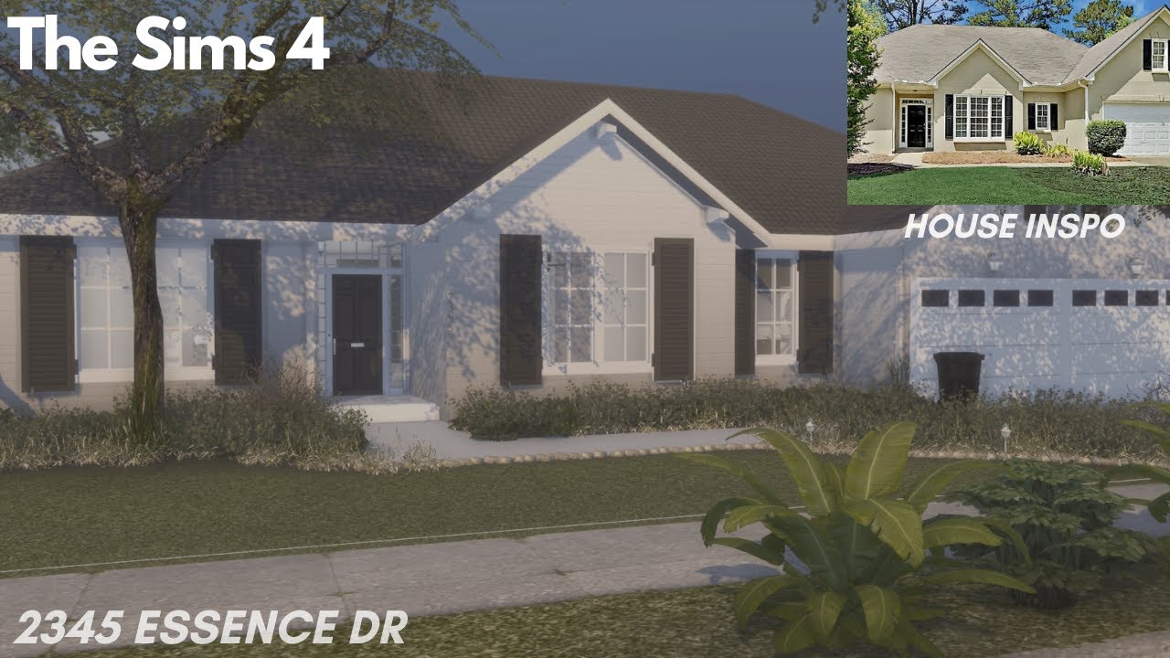 The Sims 4: Realistic One-Story Home Part 2 | Speed Build with cc - YouTube