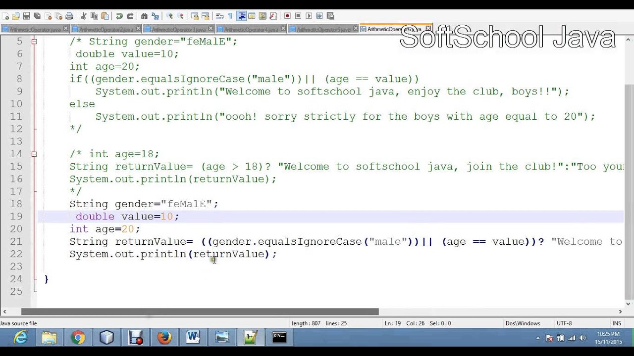 softschool java week1 day2 session36 - YouTube