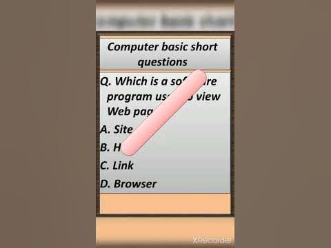 computer basic knowledge questions || computer short video || computer ...