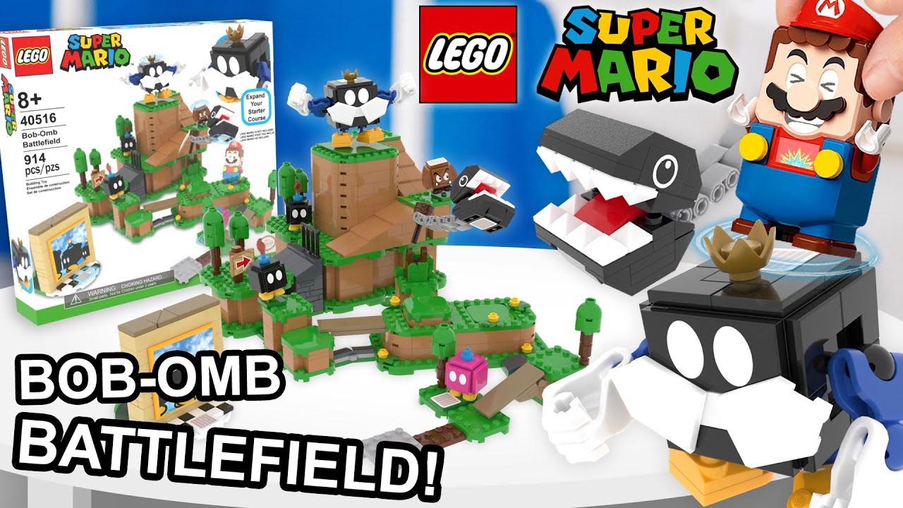 NEW Lego Super Mario BOB-OMB BATTLEFIELD Expansion Set | Custom Mario ...