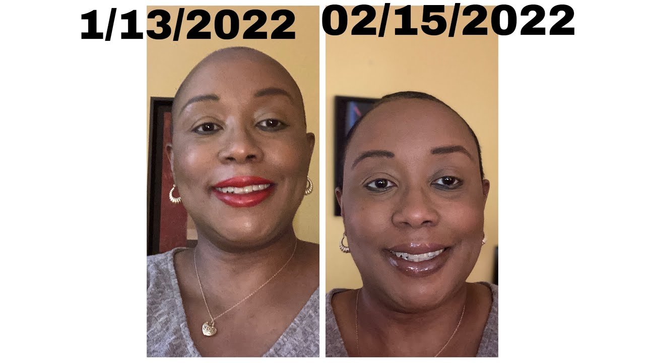 2022 1 month growing out a shaved head/relaxed hair 02/15/2022 - YouTube