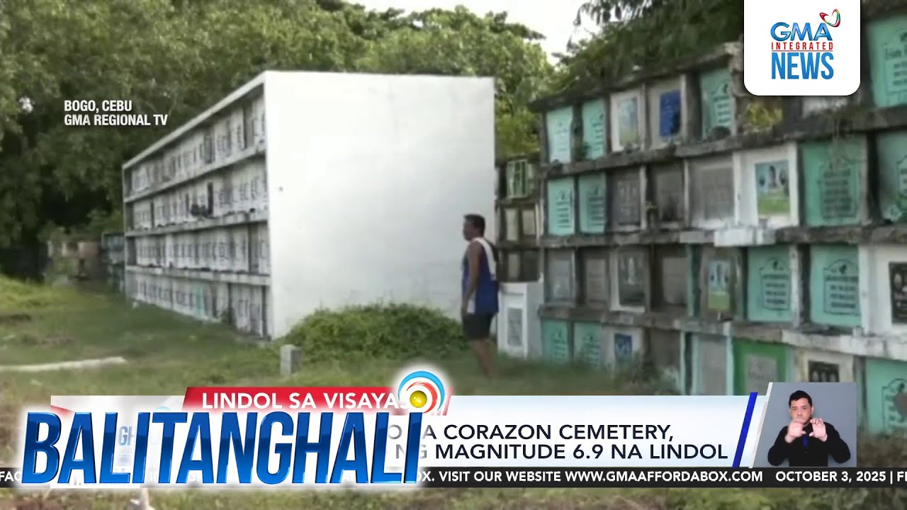 Libo-libong nitso sa Corazon Cemetery, nasira kasunod ng magnitude 6.9 ...