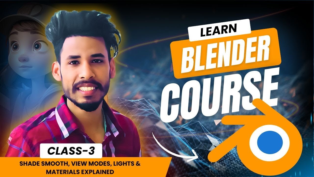 Blender Class 3: Shade Smooth, View Modes, Lights & Materials Explained ...