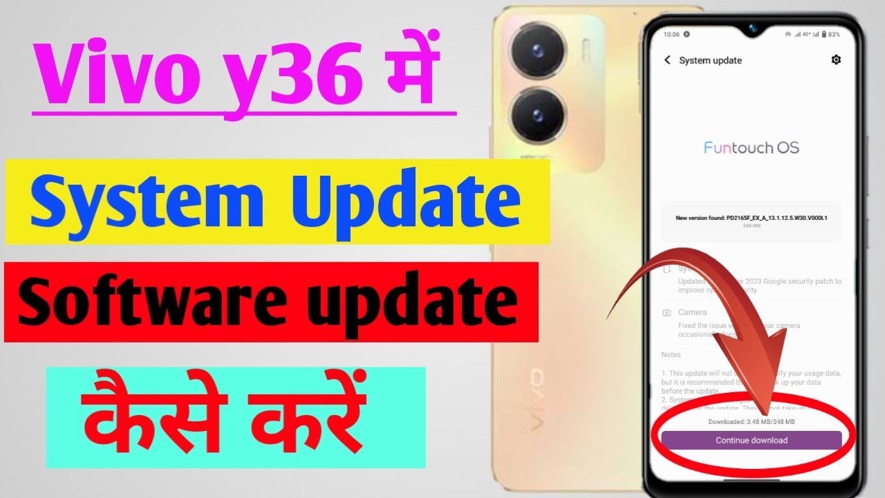 Vivo y36 me system update kaise kare / vivo y36 mobile me software ...