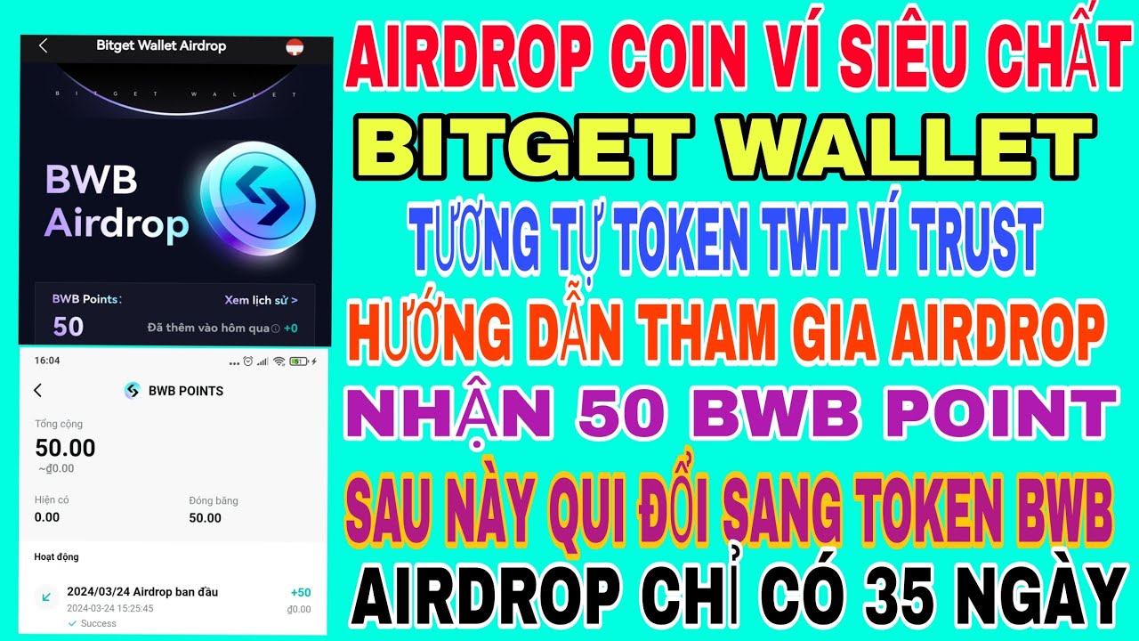 Bitget Wallet- Kèo siêu chất lượng nhận 50 BWB point, tương tự airdrop ví Trust nhận TWT - YouTube