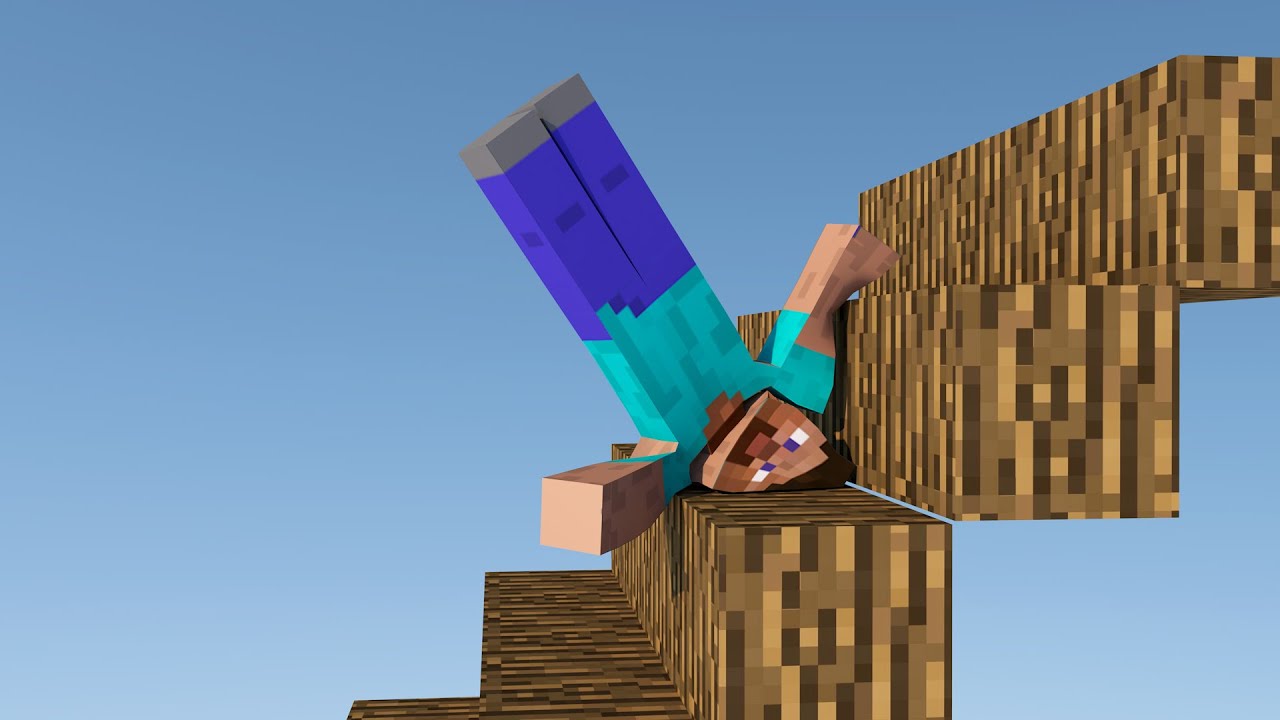 Minecraft - Softbody Steve [ Softbody Simulation ] - YouTube