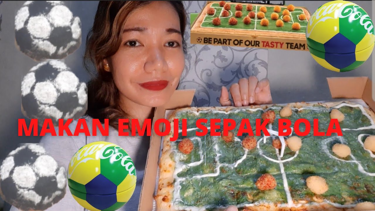 Makan Emoji Bola, Semarak Piala Dunia #mukbang #emojifoodchallenge # ...