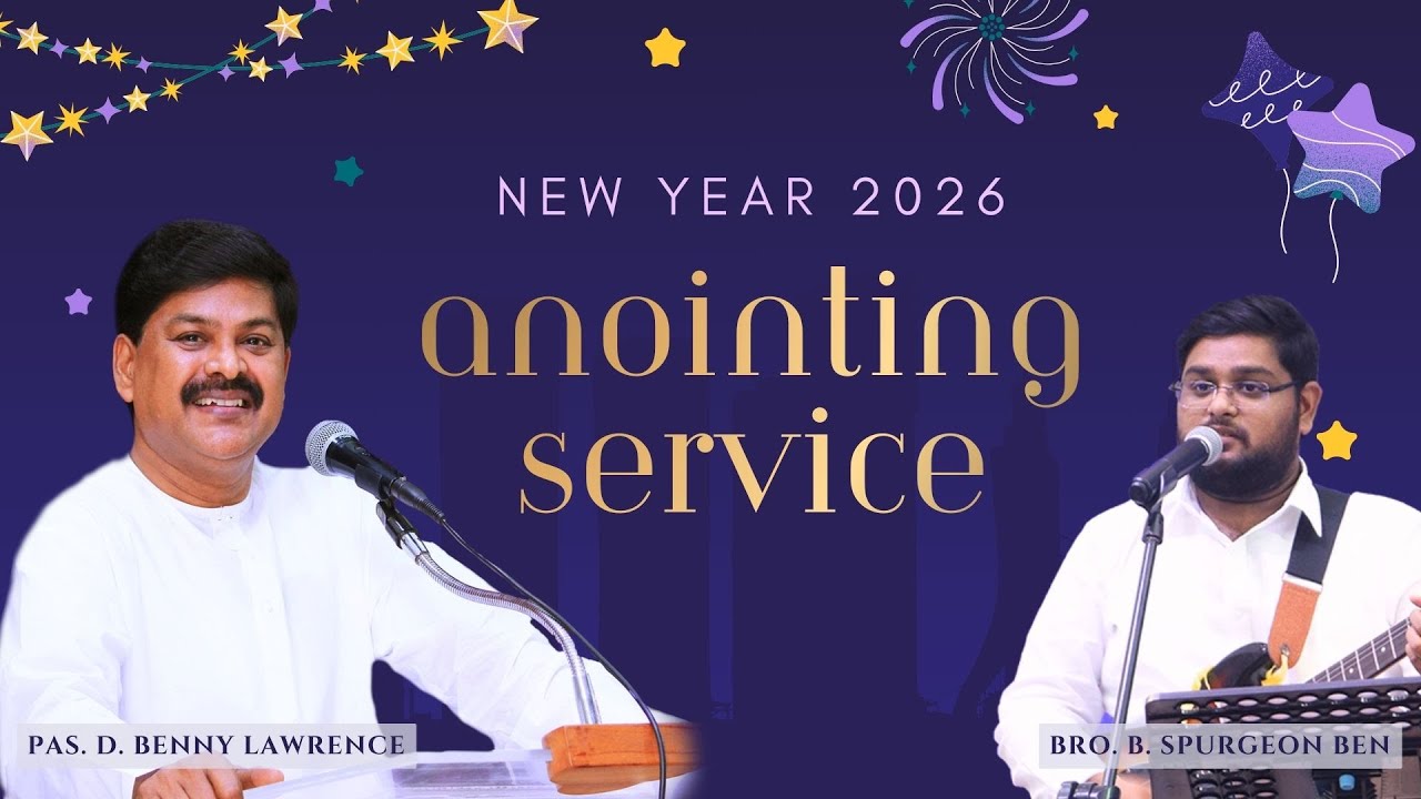 LIVE | New Year Evening Service 2026 | Pas. D. Benny Lawrence | 01 Jan ...
