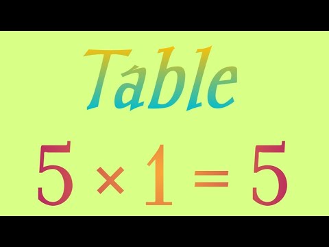 Learn table of 5 maths table 5 × 1 = 5 five ka table learn ...