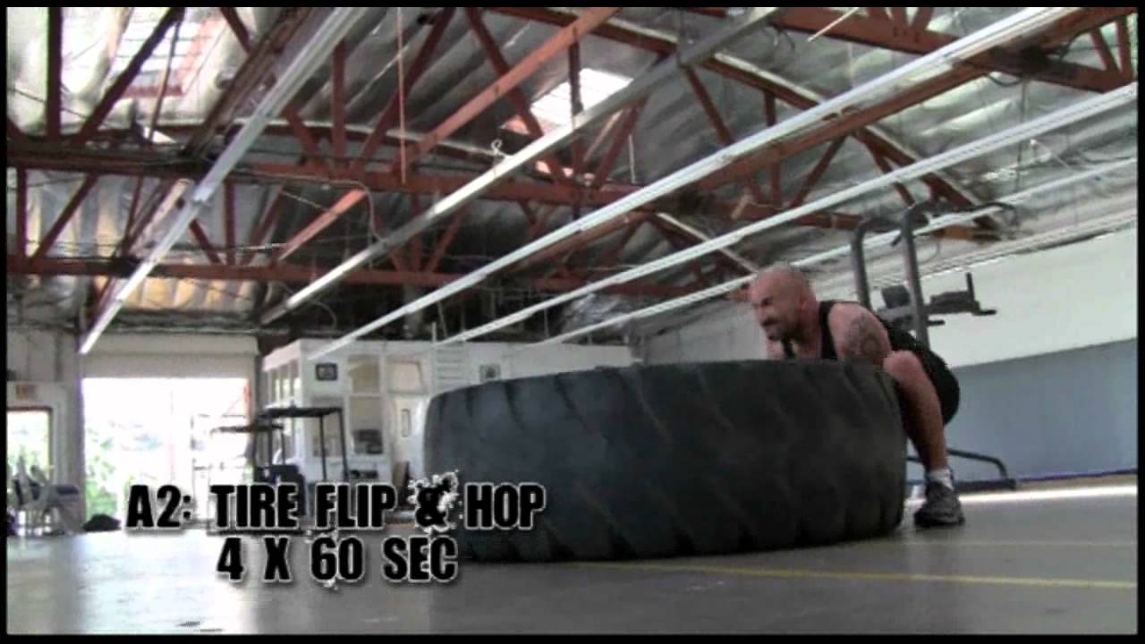 Unconventional Workout with a Kettlebell, Tractor Tire, & Bands - YouTube