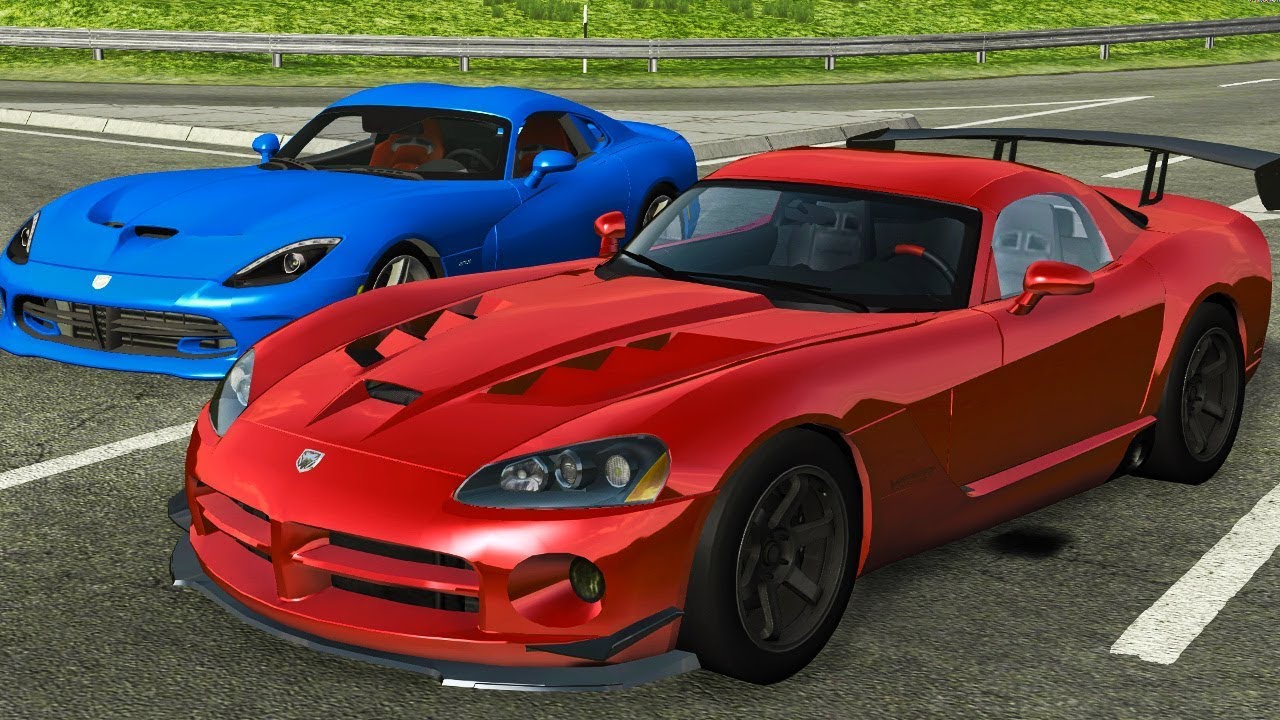 Dodge Viper SRT10 Vs Dodge Viper GTS 2013 - BeamNG drive - YouTube