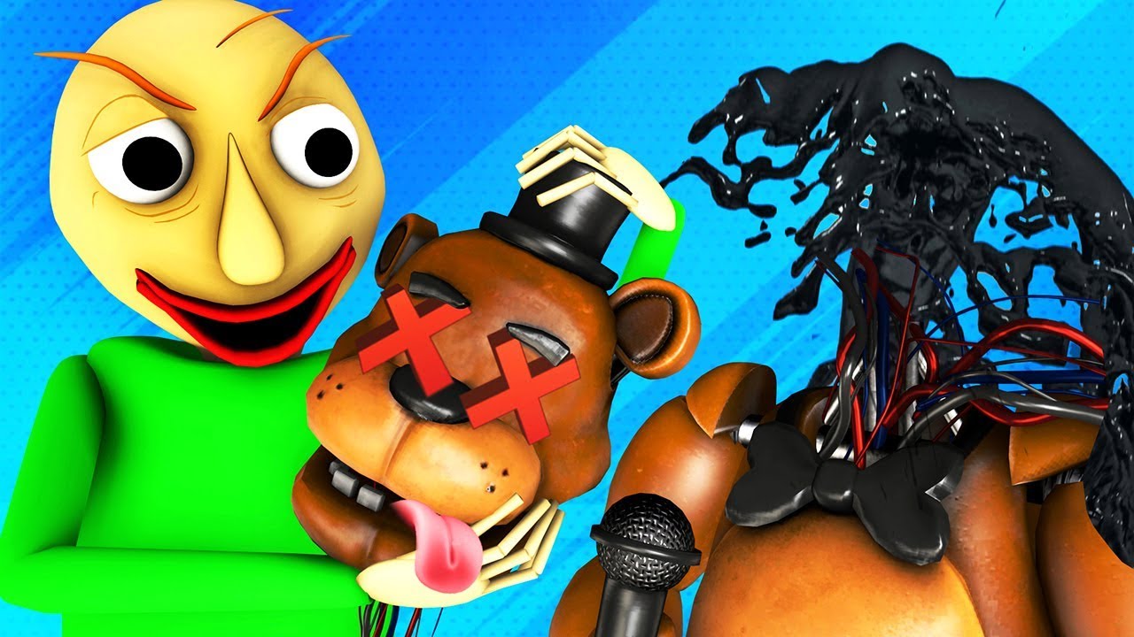 Baldi vs FNAF 3: Freddy’s Head Is Off! (Five Nights Horror 3D Animation ...
