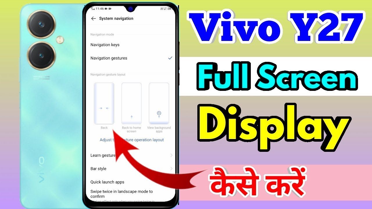 how to full screen display in vivo y27, vivo y27 full screen display ...