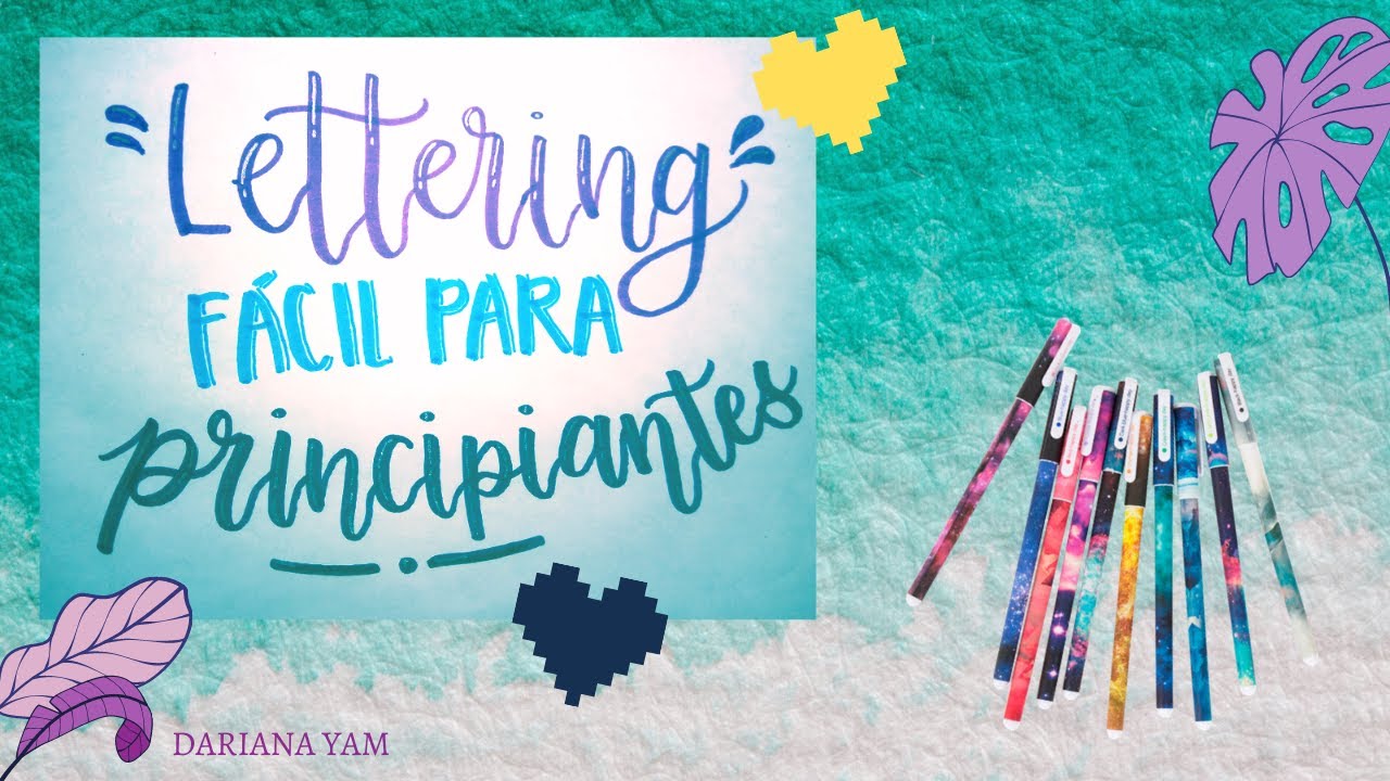 LETTERING FÁCIL PARA PRINCIPIANTES - Dariana Yam - YouTube