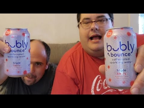 Bubly Bounce Caffeinated Triple Berry Sparkling Water Review - YouTube