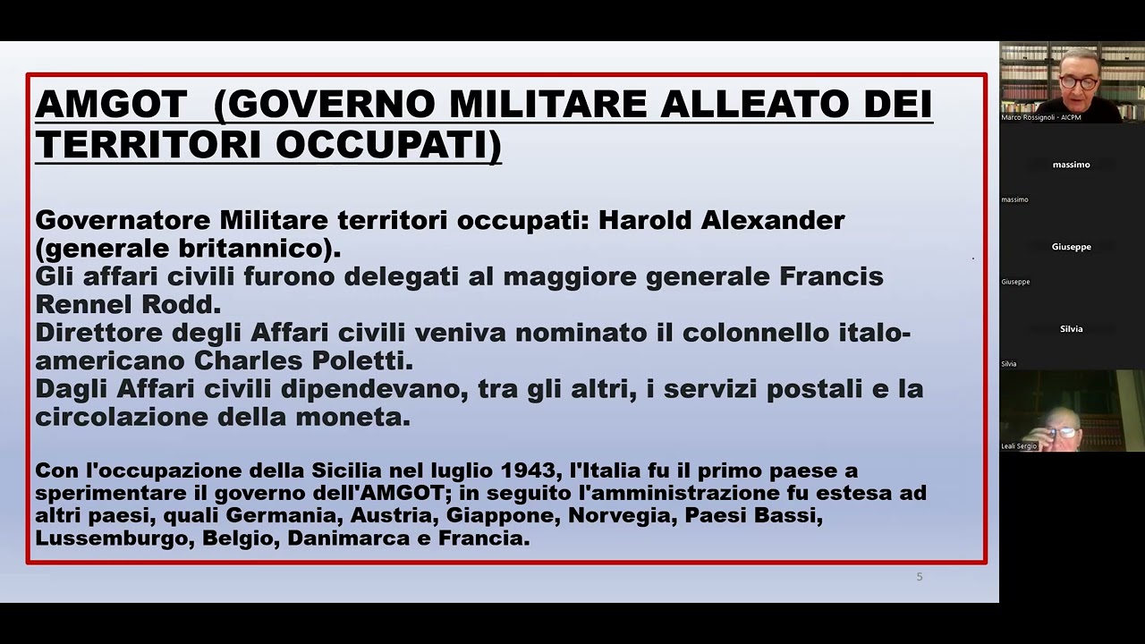 “I francobolli dell’AMGOT dopo l’operazione Husky e l’occupazione della ...