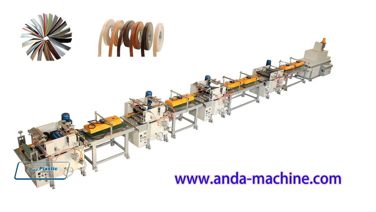 240 three color PVC edge band printing machine - YouTube