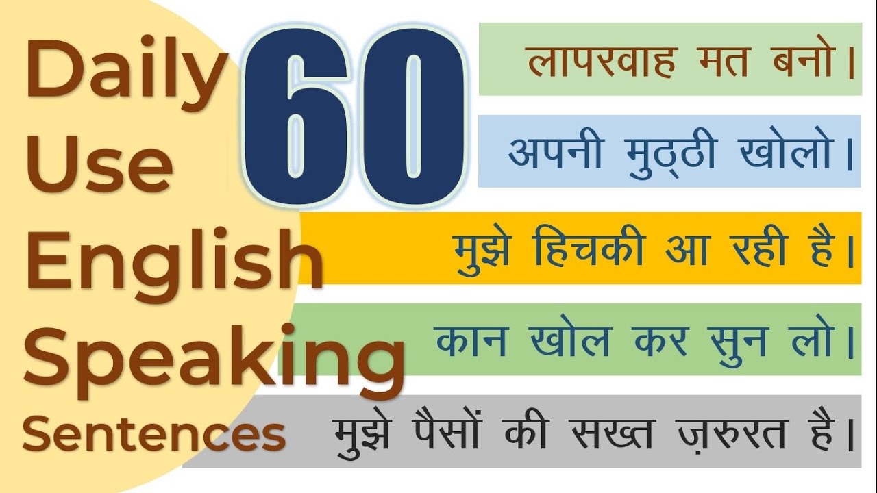 English Speaking Practice-3 | 60 Daily used English Speaking Sentences ...