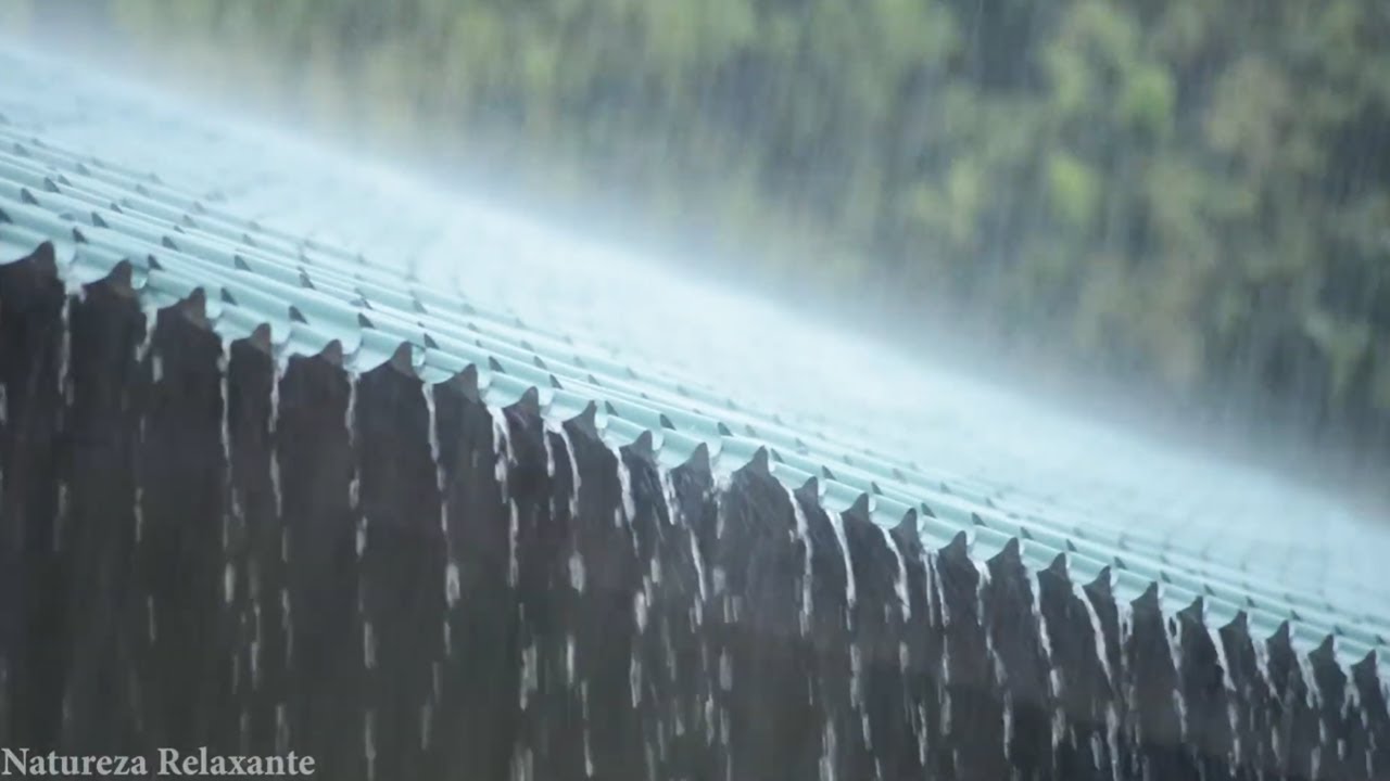 Heavy Storm Rain and Powerful Thunder on a Tin Roof | Relaxing Storm ...