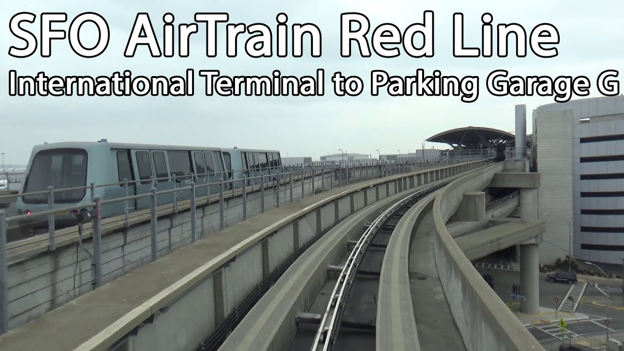 Riding the San Francisco Airport AirTrain - Red Line Front Window View ...