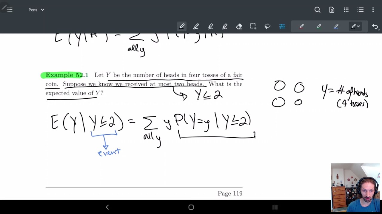 52 Discrete Conditional Expectation - Part 1 | Definition, Example 1 ...