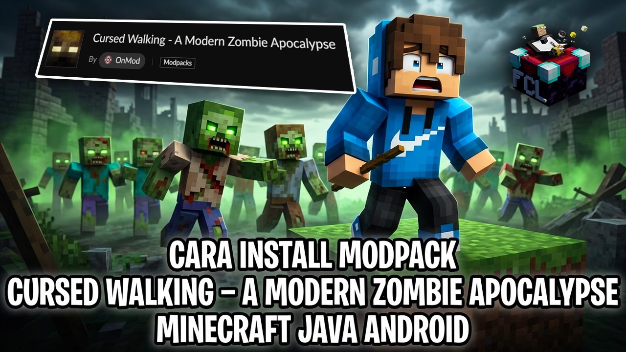 Tutorial Lengkap Install Cursed Walking Modpack | Minecraft Zombie ...