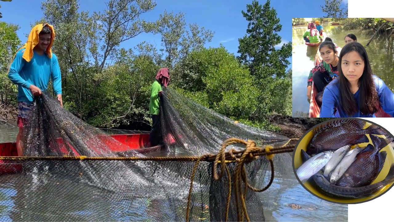 NET FISHING (SALAMBAW) | Masayang kainan sa tabing ilog | Vlog#156 ...