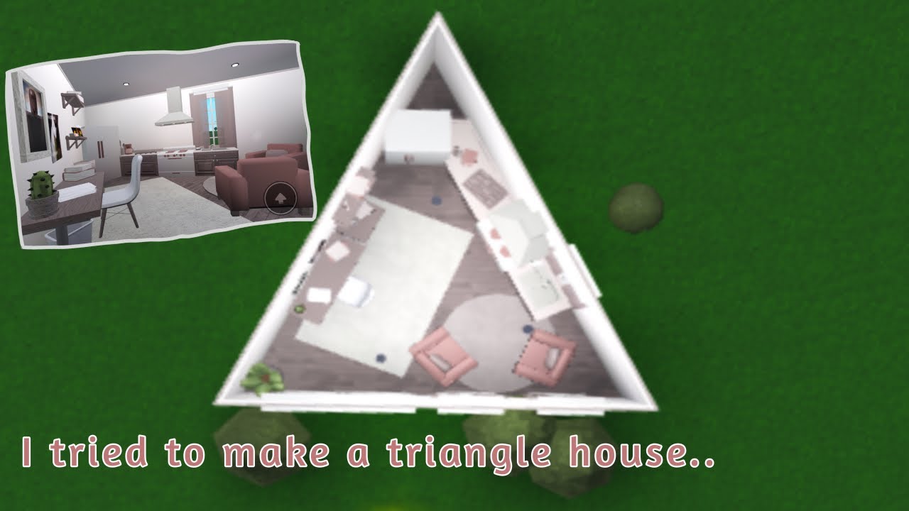 I tried to make a triangle house in bloxburg.. - YouTube