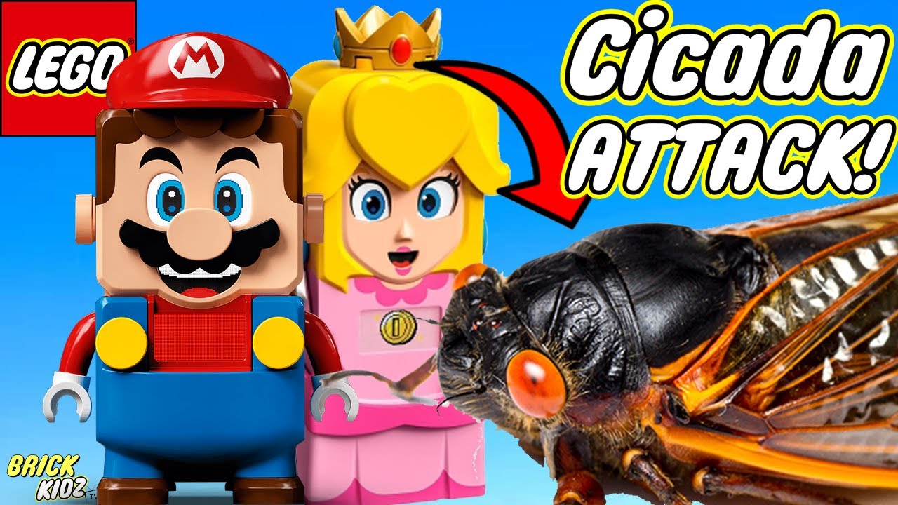 Mario and Princess Peach ATTACKED BY CICADAS! #lego #legopeach #cicada ...
