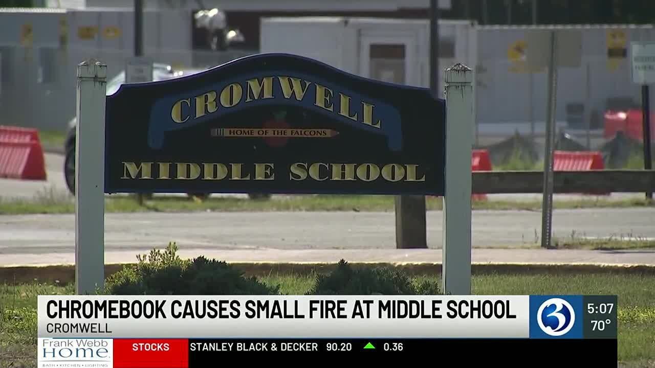 Chromebook causes small fire at middle school - YouTube