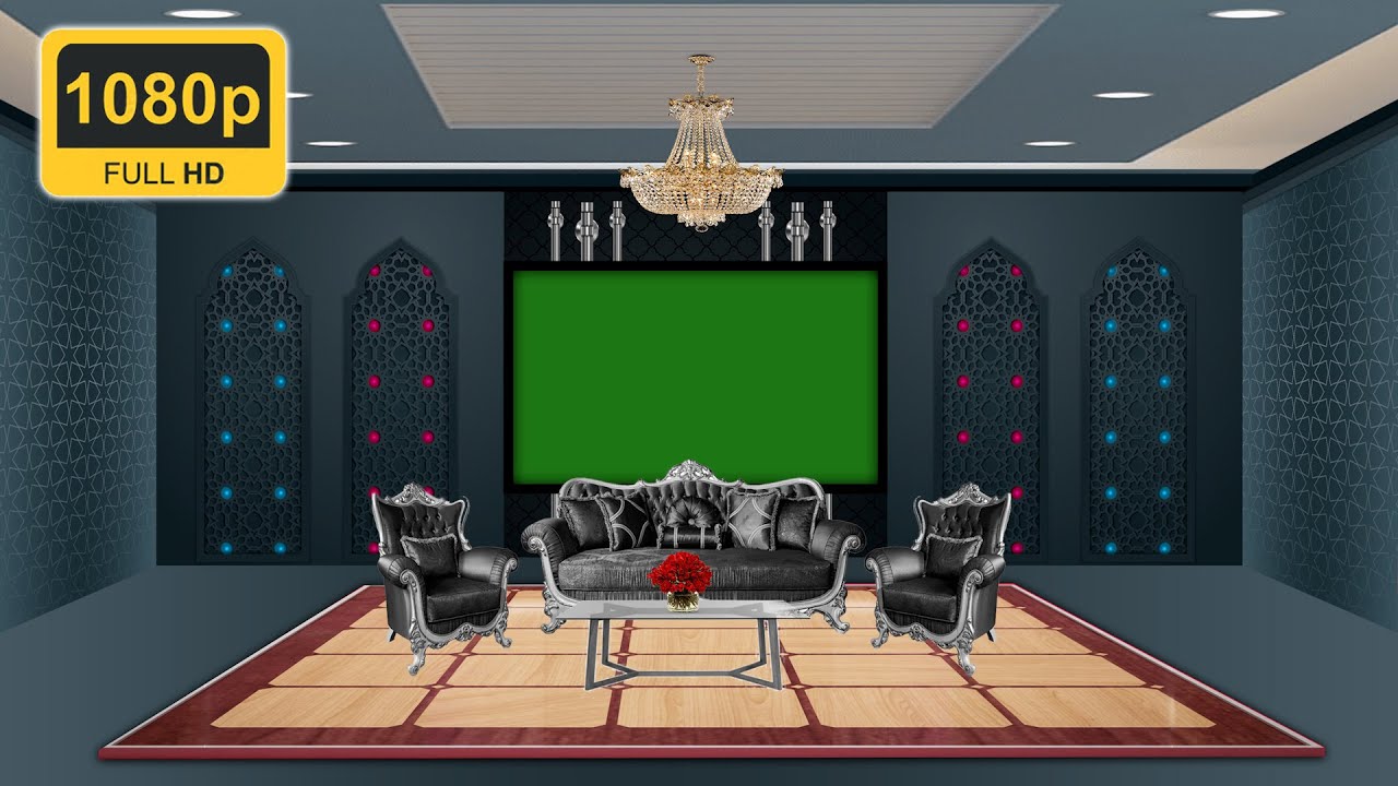 Green Screen Virtual Studio With Sofa Set for Talk Show & More for Free ...