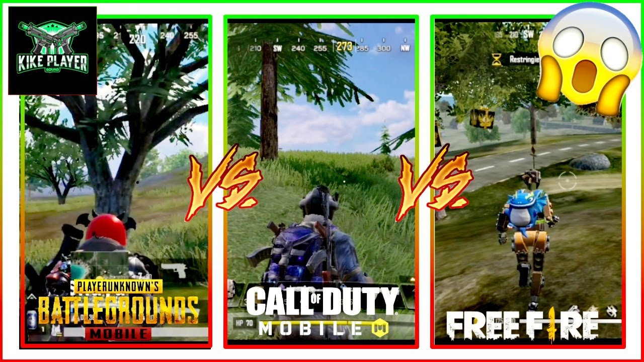 PUBG MOBILE vs CALL OF DUTY MOBILE vs FREE FIRE COMPARACIÓN - YouTube