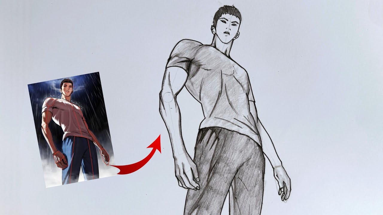 How to draw UI Daniel Park | step by step for beginners - YouTube