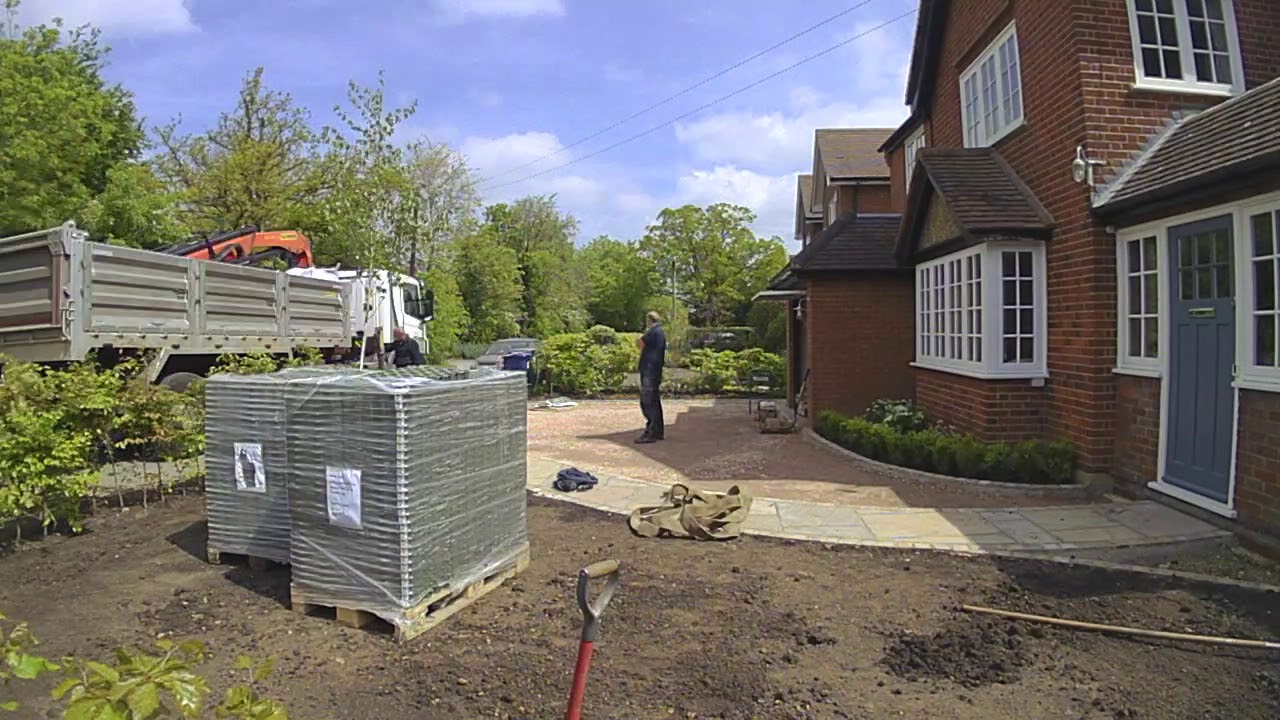 Landscaping New drive, path with a twist! - YouTube