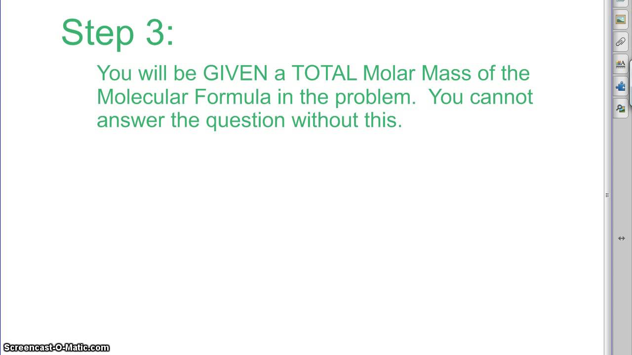 How to find a molecular formula - YouTube