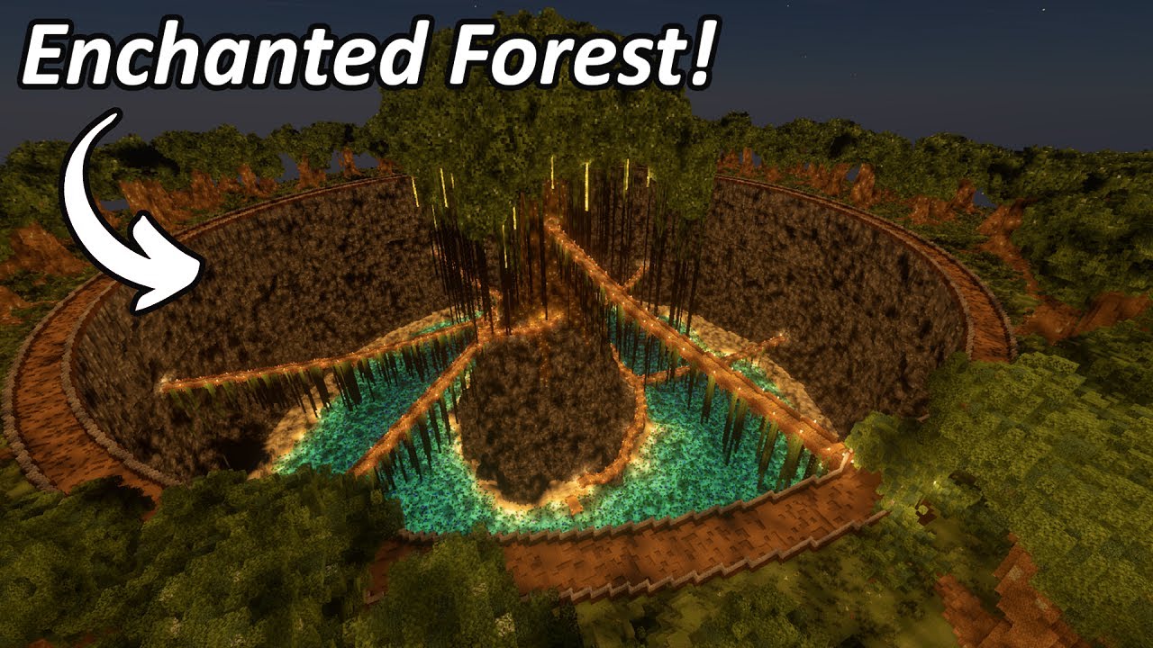 I Built An ENCHANTED FOREST In Minecraft! - YouTube