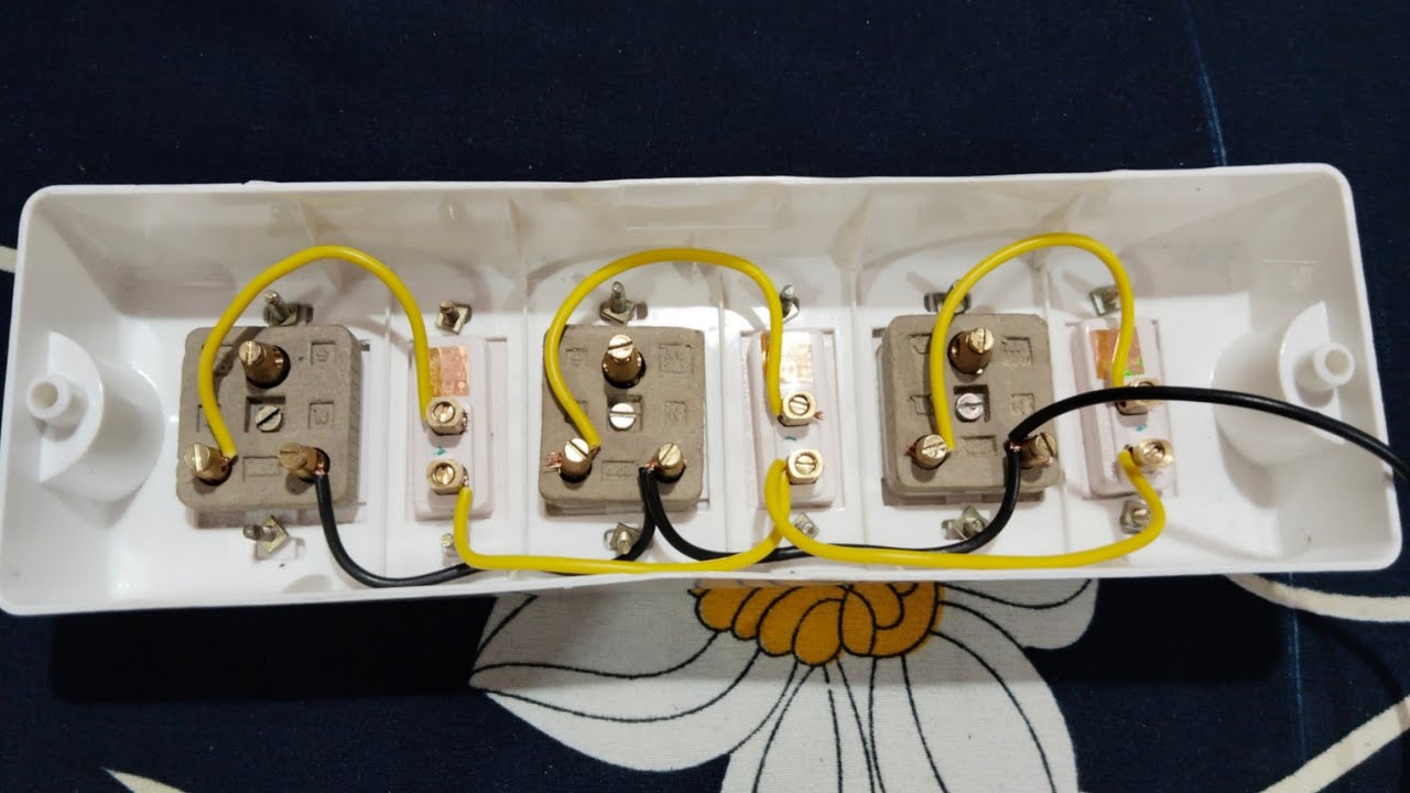 3 socket 3 switch ke connection karna sikhe || technical RK || 3 सोकिट ...