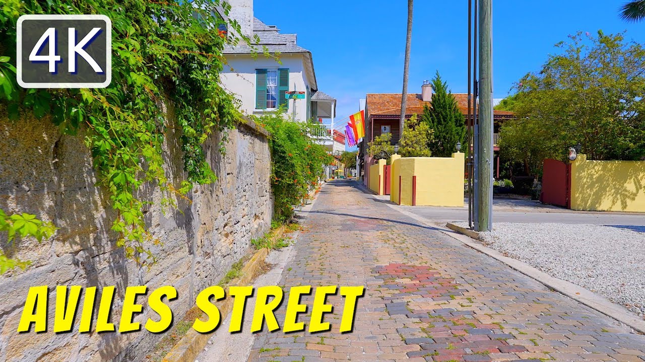 [4K] Walking down Aviles Street, St. Augustine Florida, September 2022 ...