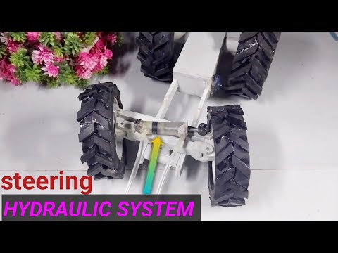 Homemade Rc tractor || how to make Rc tractor steering with hydraulic ...
