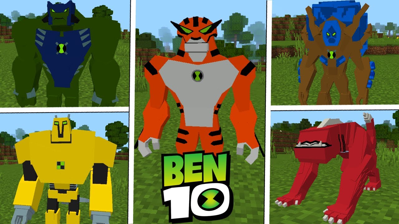 INCRÍVEL! MELHORES MODELAGEM DE BEN 10 PARA MINECRAFT PE!! - YouTube
