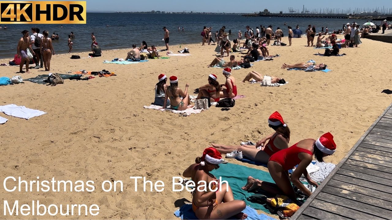 Christmas on The Beach | December 2022 | Melbourne Australia | 4K HDR ...