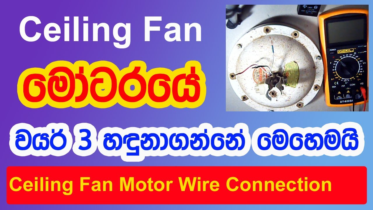 How to Identify the Wires in the Ceiling Fan Motor | Fan Wire ...