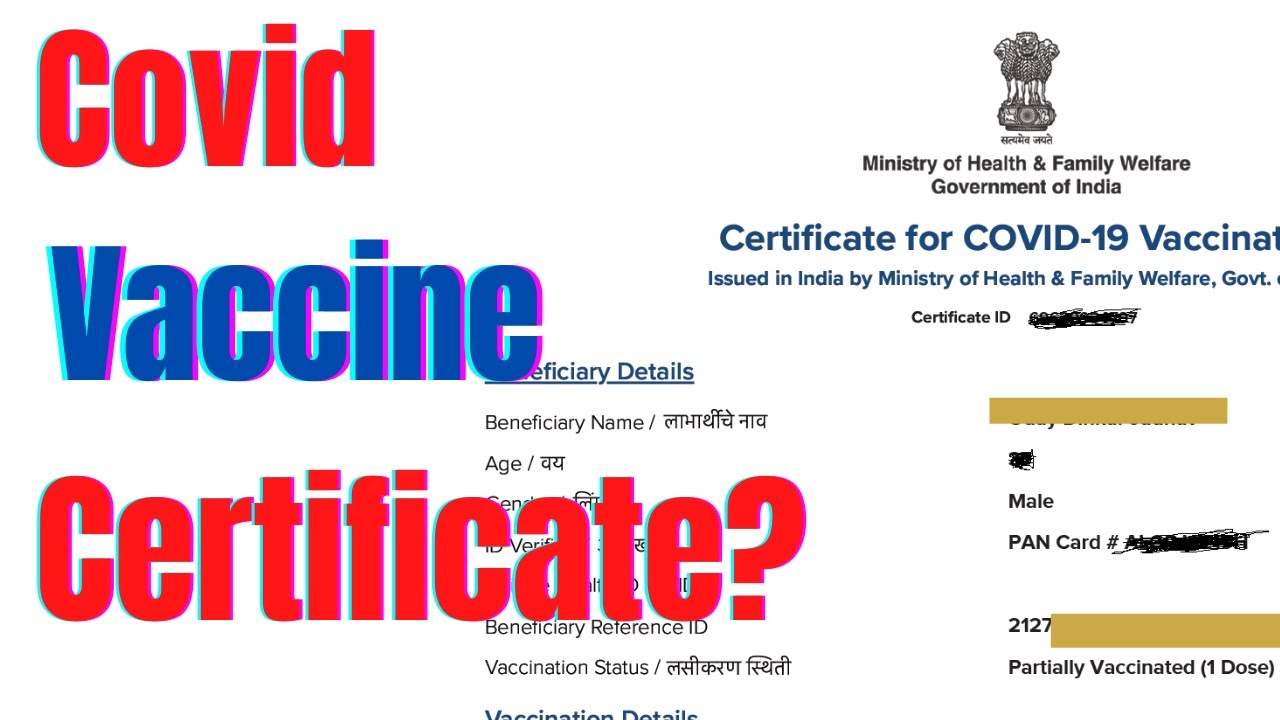 How to Download Covid Vaccination Certificate online in India 2021 ...