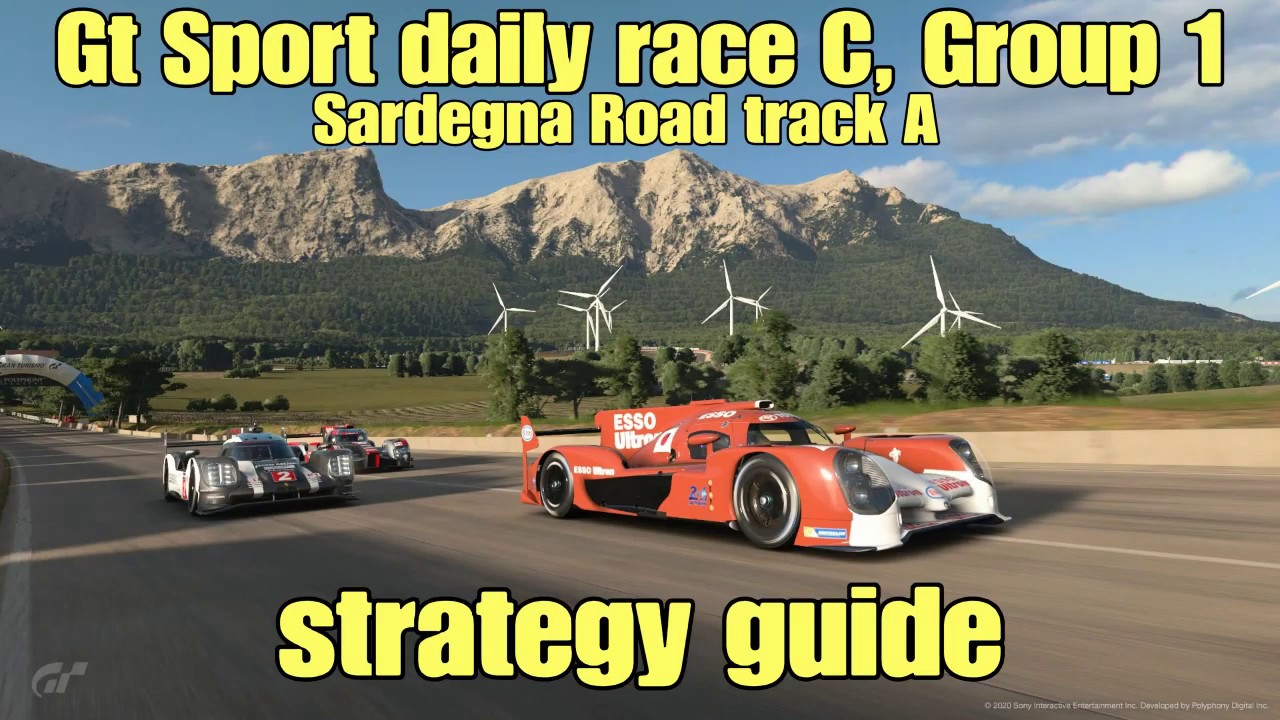 Gt Sport daily race C strategy guide....Sardegna Road track A....Group ...