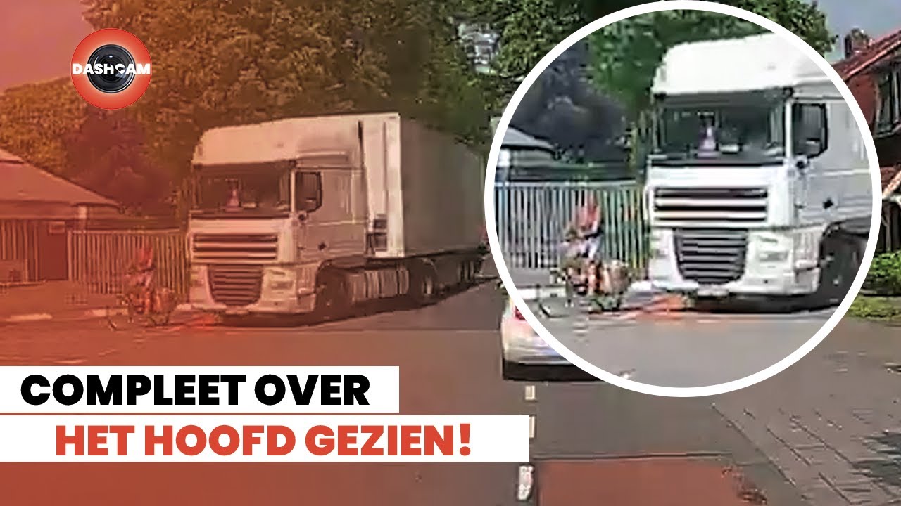 VRACHTWAGEN vergeet fietser in DODE HOEK! | Compilatie #34 | Dashcam NL ...