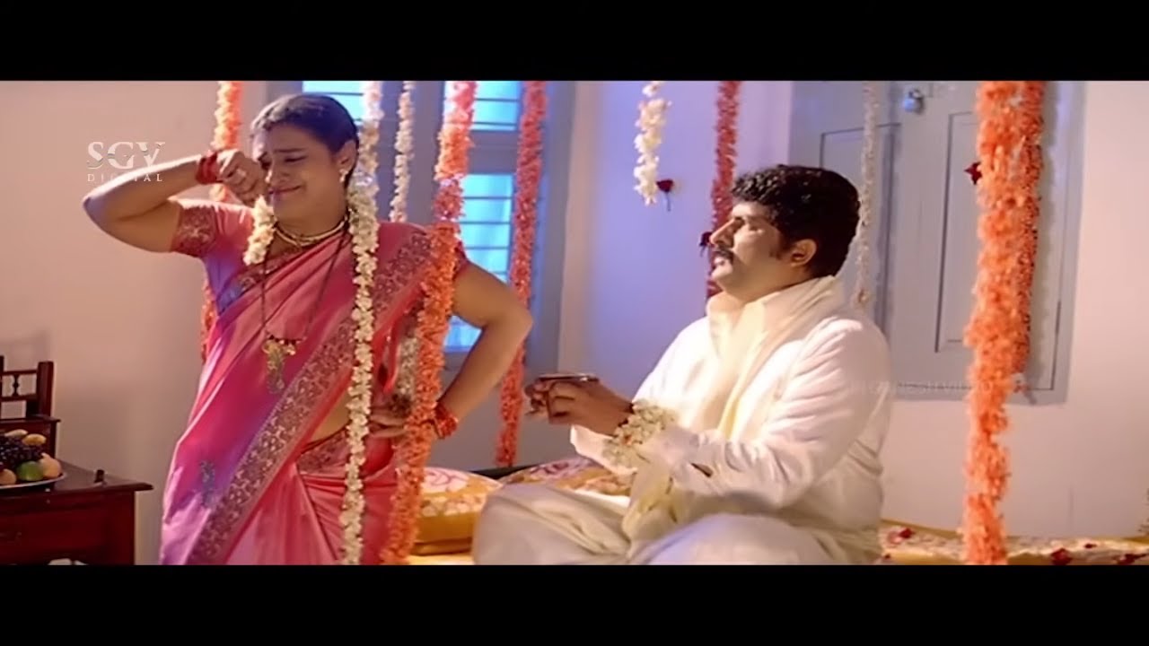 ಹೆಂಡ್ತಿ ಜೊತೆ ಮೊದಲನೇ ರಾತ್ರಿ ಕಿವುಡ ಗಂಡನ ಅವಾಂತರ - ಫುಲ್ ಕಾಮಿಡಿ - Akka Pakka Kannada Movie Comedy ...